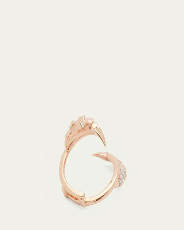 Nak Armstrong Ruched Open Coil Ring With Diamonds And