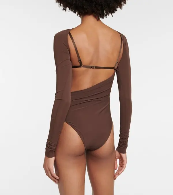 Jacquemus Le Body Carozzu Cutout Bodysuit - Brown