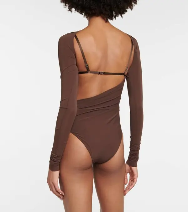 Jacquemus Le Body Carozzu Cutout Bodysuit - Brown