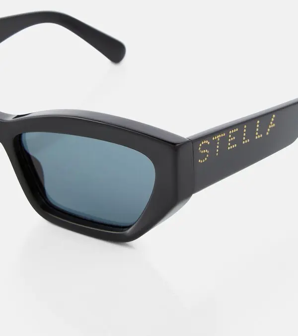 Stella McCartney Black Cat-Eye Sunglasses stylish flair Stella McCartney - Cat-Eye Sunglasses - Shiny Black  main image 3