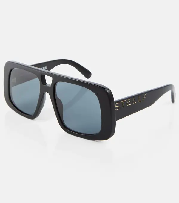 Stella Mccartney Logo Square Sunglasses In Black - 30% Off  display picture 3