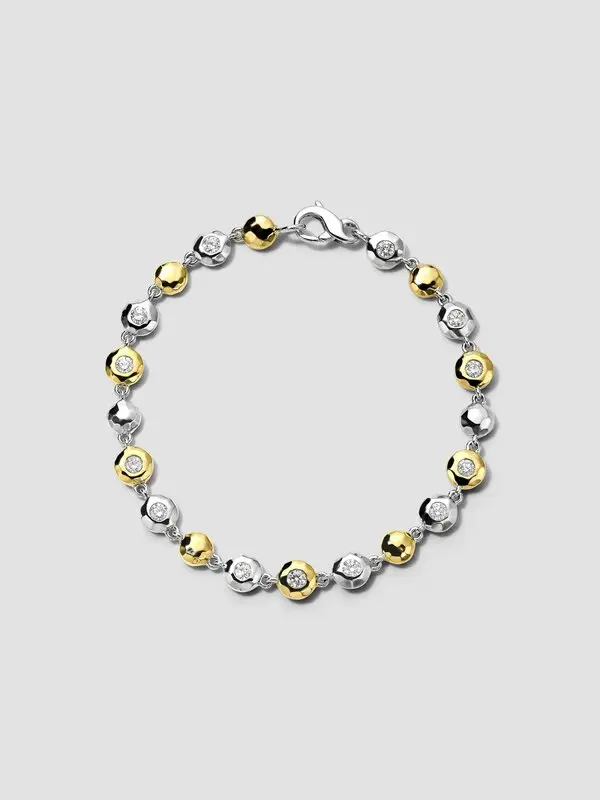Ippolita Chimera Sterling 18k Yellow Gold, & 1.19 Tcw Diamond Bracelet - Silver