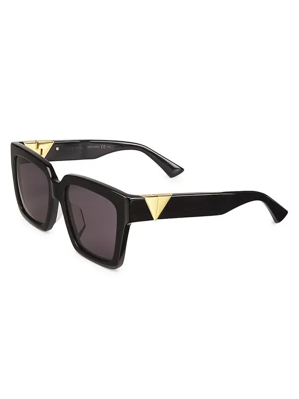 Bottega Veneta Triangle Acetate 55mm Square Sunglasses