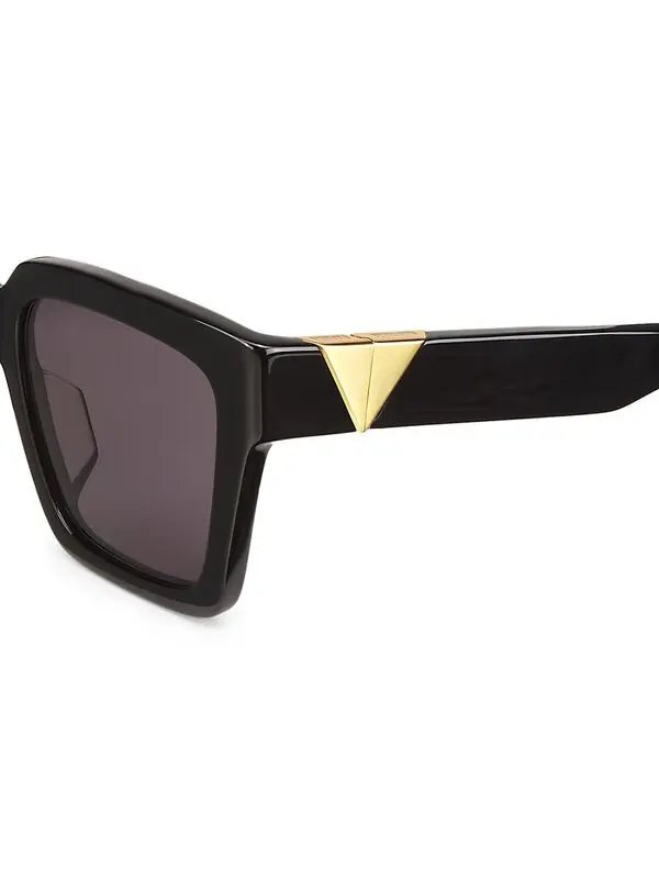 Bottega Veneta Triangle Acetate 55mm Square Sunglasses