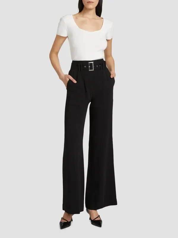 Elie Tahari Belted Wide-leg Trousers