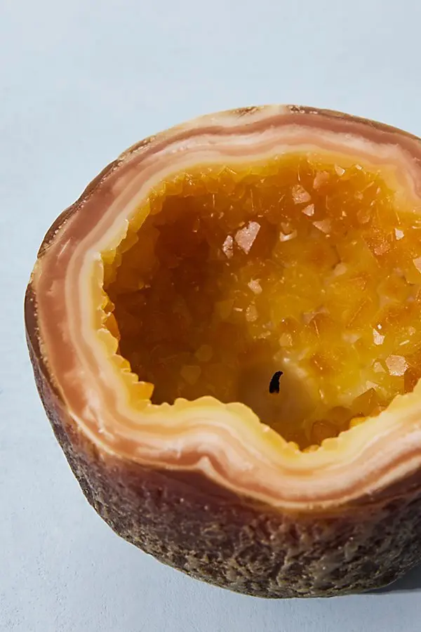 AMETHYST & AMBER CANDLES Crystal Geode Candle