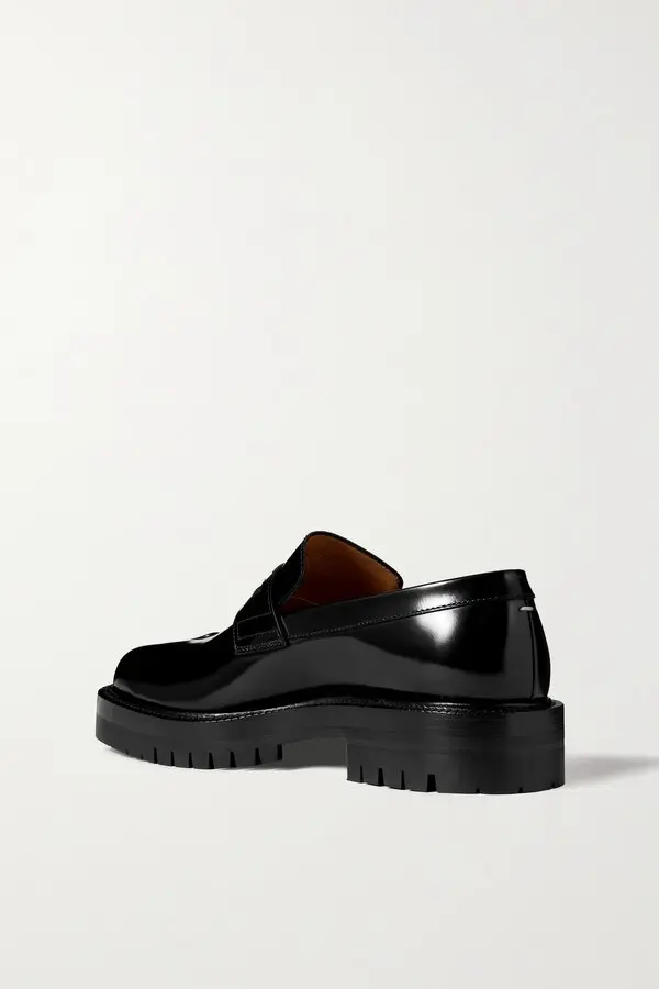 MAISON MARGIELA Tabi Split-toe Glossed-leather Loafers