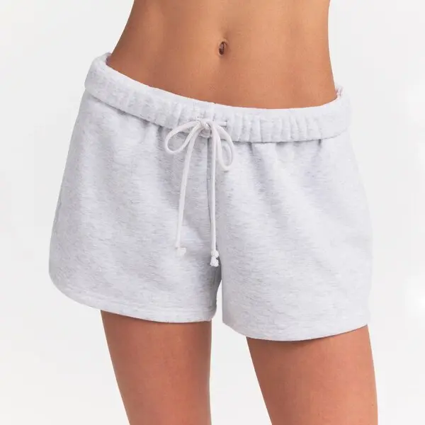 SKIMS Cotton Fleece Shorts - Light Heather Grey