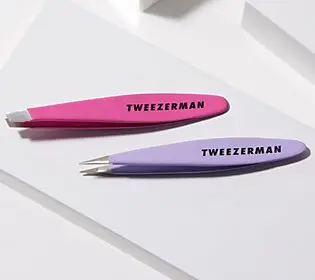 TWEEZERMAN Mini Oval Slant And Point Tweezer Se T - One-color