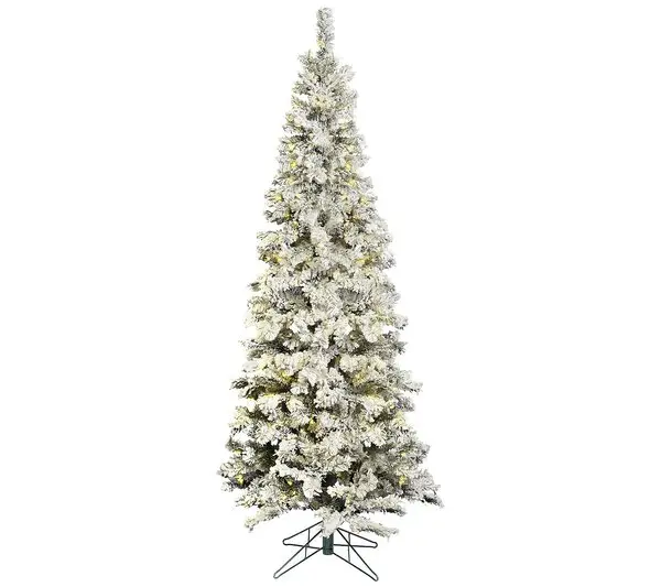 VICKERMAN 5.5' Flocked Pacific Tree By