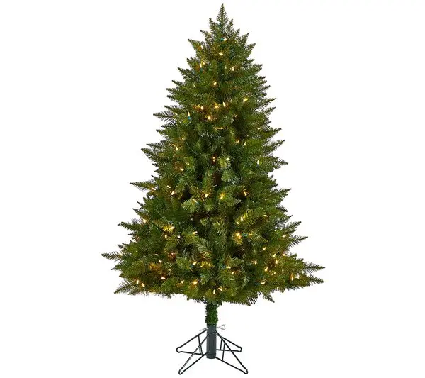 NEARLY NATURAL 5' Vermont Spruce Tree W/250 Colr Lights