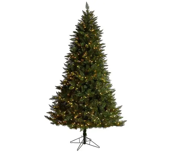 NEARLY NATURAL 7.5' Vermont Spruce Tree W/650 L Ghts