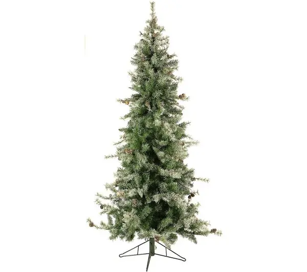 FRASER HILL FARM 7.5' Buffalo Fir Slim Artifici Al Tree - One-color