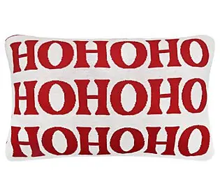 C&F HOME Ho Ho Ho 14' X 22' Reversible Knitted Throw Pillow