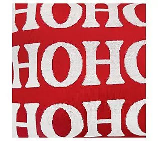 C&F HOME Ho Ho Ho 14' X 22' Reversible Knitted Throw Pillow