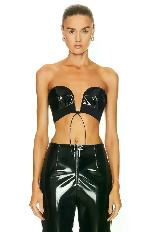 Alaïa Molded Bustier In Black - Noir