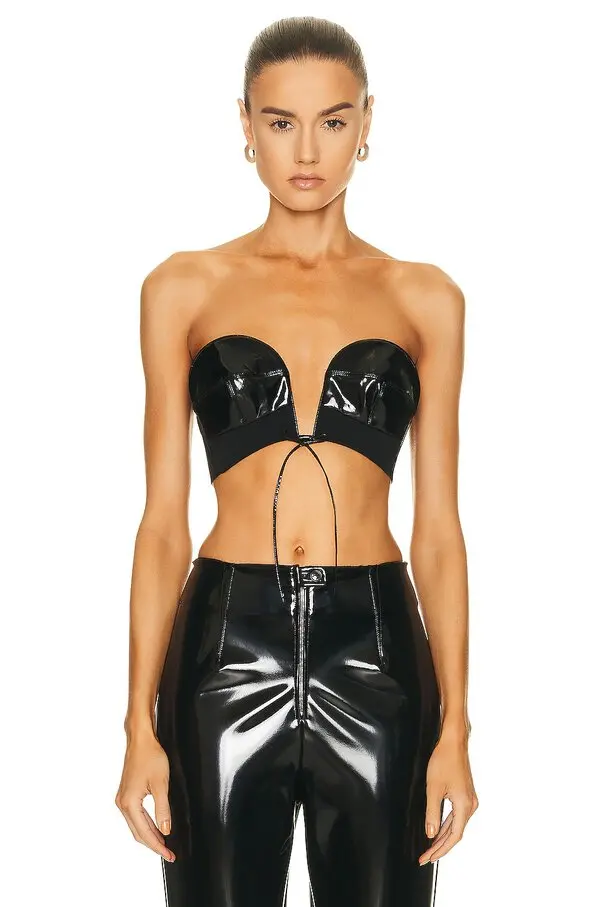 Alaïa Molded Bustier In Black - Noir