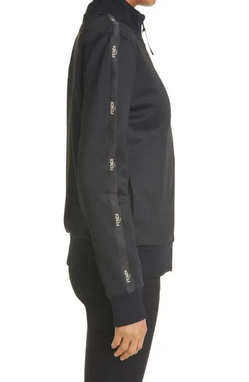 Fendi Logo Jersey Piqué Track Jacket