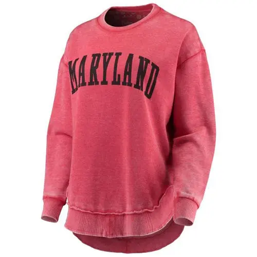 PRESSBOX Maryland Terrapins Vintage Wash Pullover Sweatshirt
