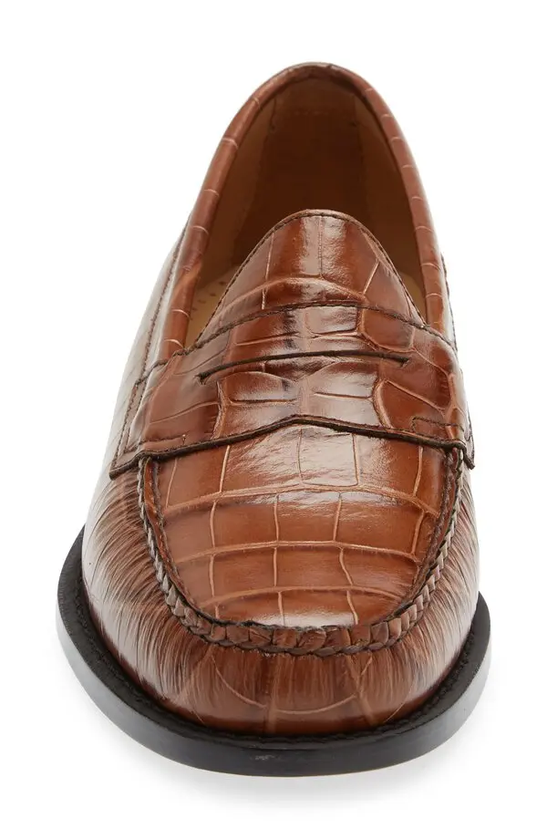 GH Bass Logan Loafers, brand new, Whiskey Croc, Men\'s Size 8.5 GH BASS WEEJUNS 8.5 M US MENS LOGAN CROC WEEJUNS LOAFER | eBay main image 2