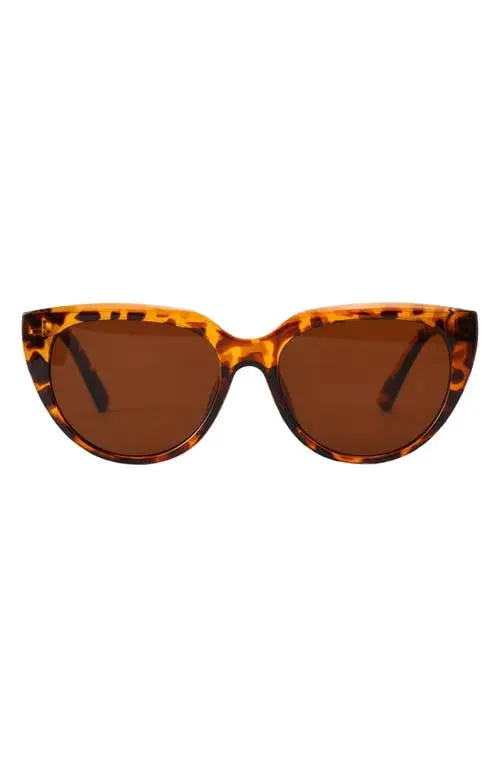 FIFTH & NINTH 56mm Polarized Cat Eye Sunglasses - Torte/ Brown