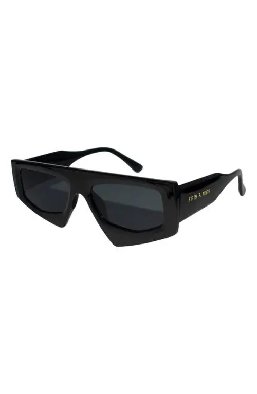FIFTH & NINTH Ivy Geometric Sunglasses - Black/black