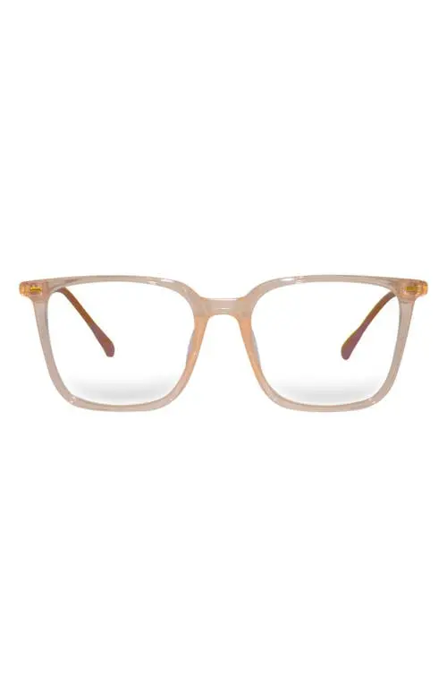 FIFTH & NINTH Square Blue Light Blocking Glasses - Peach Tan/clear