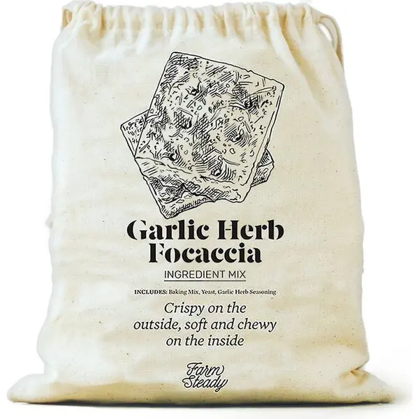 BROOKLYN BREW SHOP Garlic Herb Focaccia Making Kit - Canvas