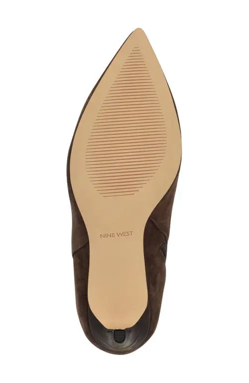 Nine West Richy Pointed Toe Knee High Boot - Dark Brown