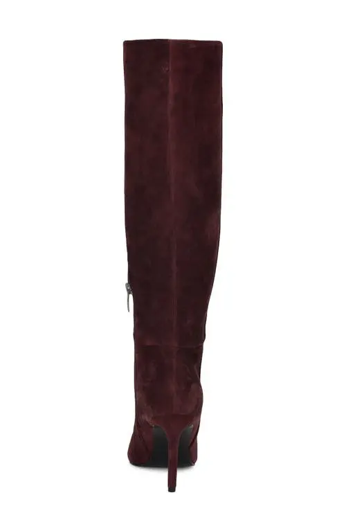 Nine West Richy Pointed Toe Knee High Boots - Dark Red 603