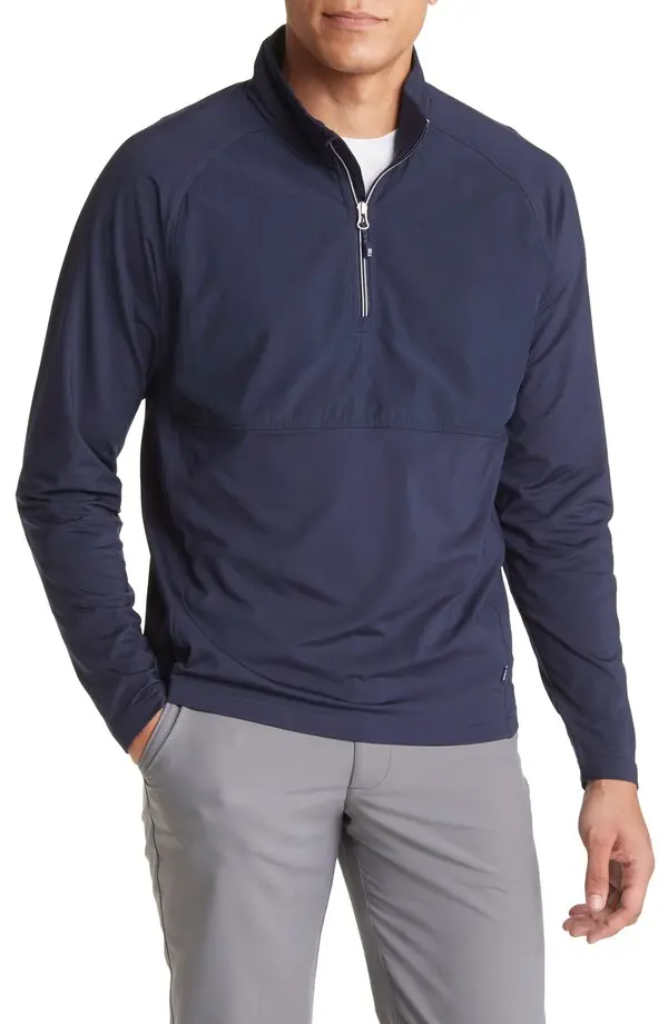 Cutter & Buck Adapt Hybrid Quarter Zip Pullover - Navy Blue