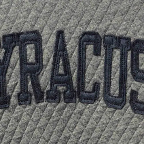 PRESSBOX Heather Charcoal Syracuse Orange Moose Quilted Pullover Sweatshirt
