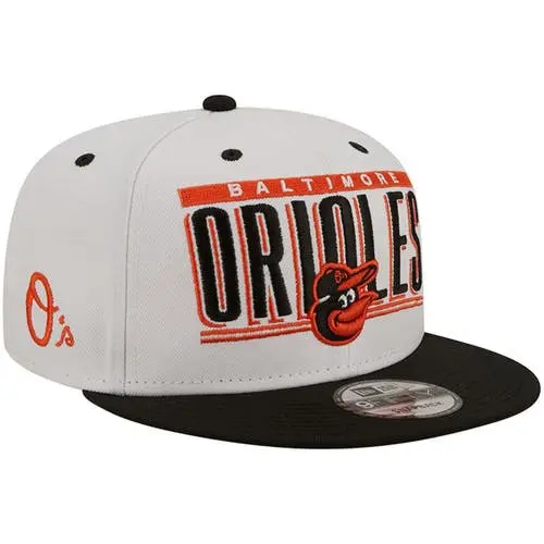 New Era Black Baltimore Orioles Retro Title 9fifty Snapback Hat