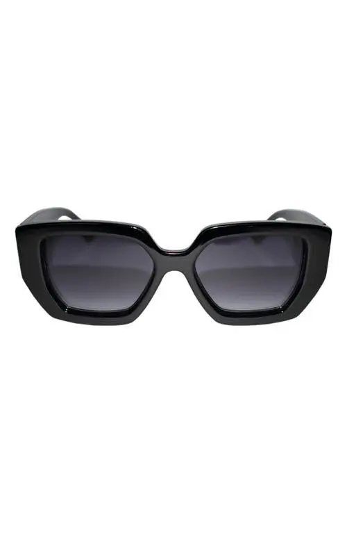 FIFTH & NINTH Rue Polarized Square Sunglasses - Black/black