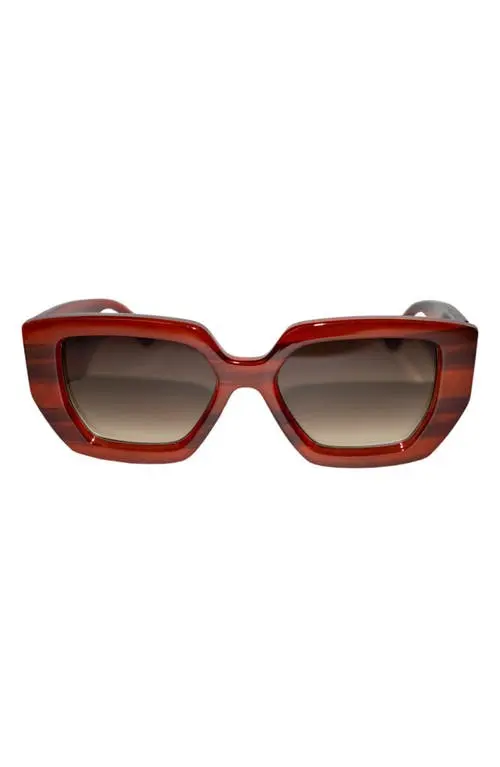 FIFTH & NINTH Rue Polarized Square Sunglasses - Mahogany/ Brown