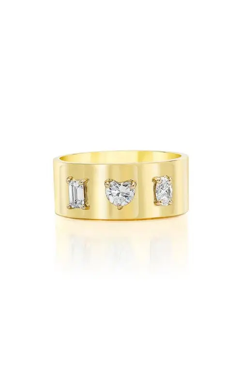 MINDI MOND Diamond Cigar Band Ring - 18k Yg