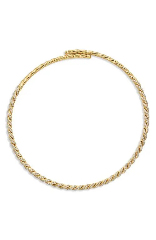 David Yurman Pavé Diamond And Gold Flexible Necklace - Yellow Gold/ Diamond