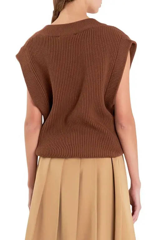 English Factory Sweater Vest - Chocolate