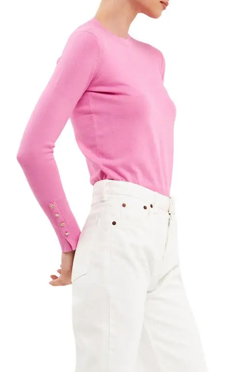 Endless Rose Button Cuff Sweater - Pink