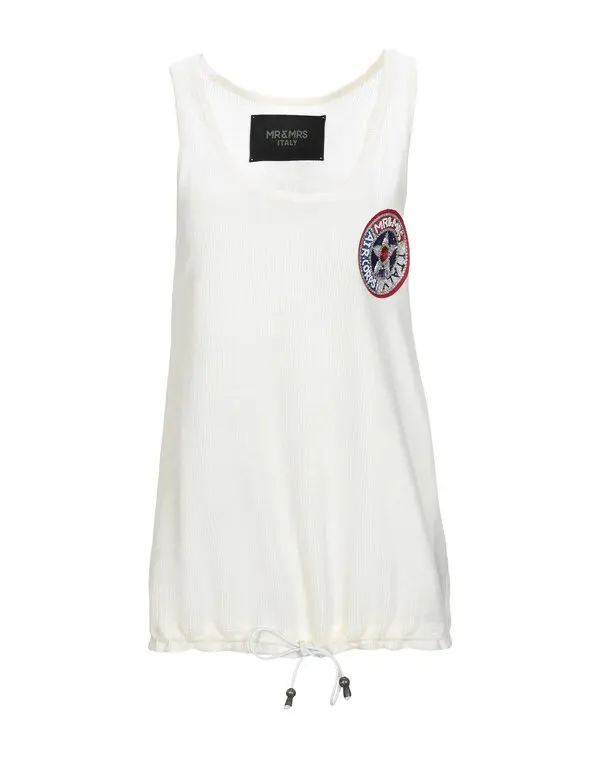 Mr & Mrs Italy Tank Top In Linen Blend - Ivory