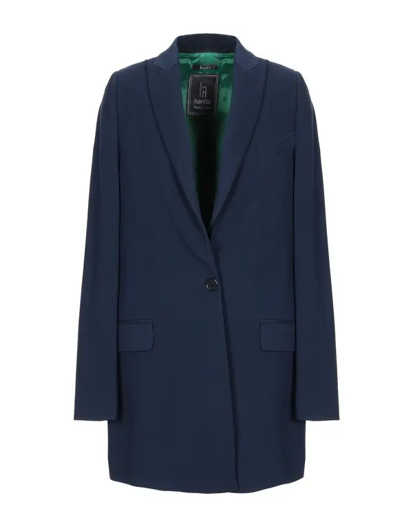 HANITA Single-breasted Coat - Blue