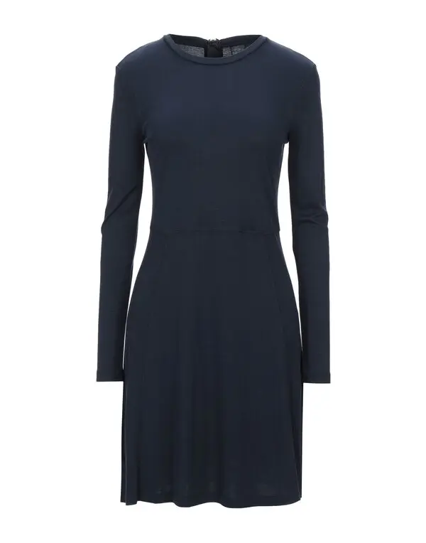 MANILA GRACE Mini Flared Dress - Dark Blue