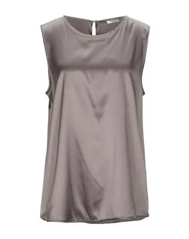 Peserico Silk & Elastane Sleeveless Top With Crystal Embellishments