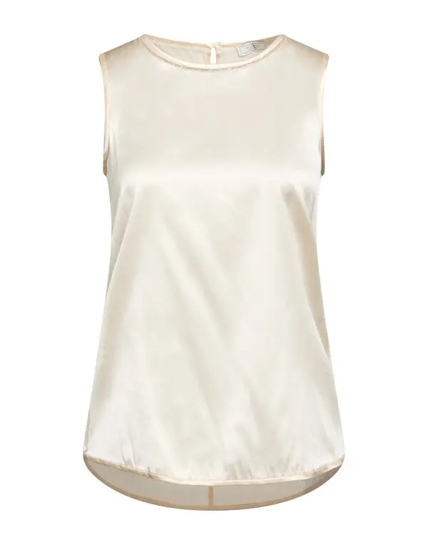 Peserico Top Cream Size Silk, Elastane
