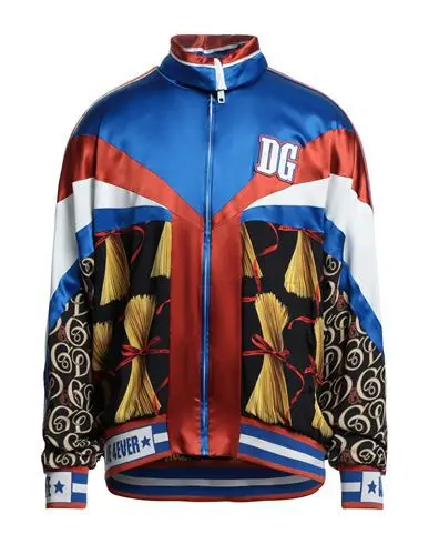 Dolce & Gabbana Sweatshirt In Viscose, Silk, Acetate, And Elastane - Blue