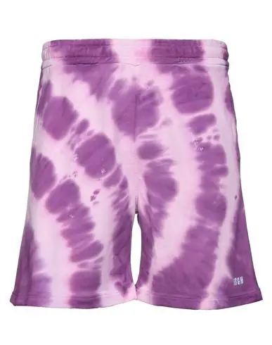 MSGM Cotton Tie-dye Relaxed Fit Shorts - Pink