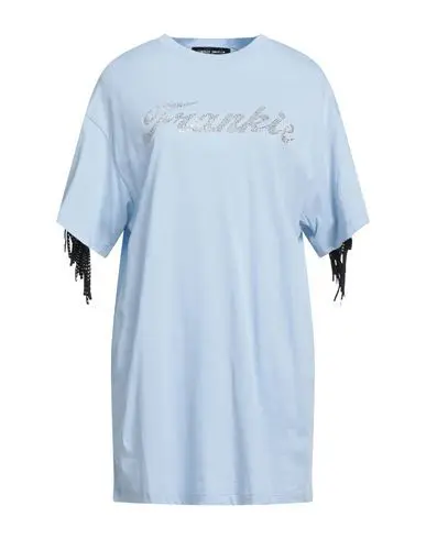 FRANKIE MORELLO Printed Cotton T-shirt - Sky Blue