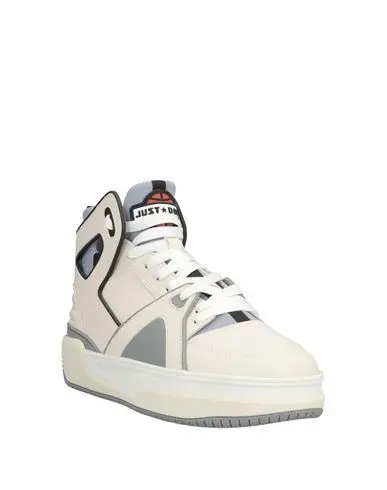 JUST DON T High-top Sneakers With Multicolor Pattern - Ivory