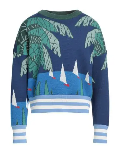 Palm Angels Multicolor Pattern Sweater - Blue