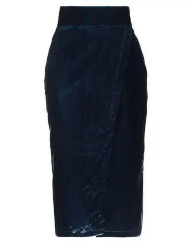 L' AUTRE CHOSE Midi Velvet Skirt - Midnight Blue